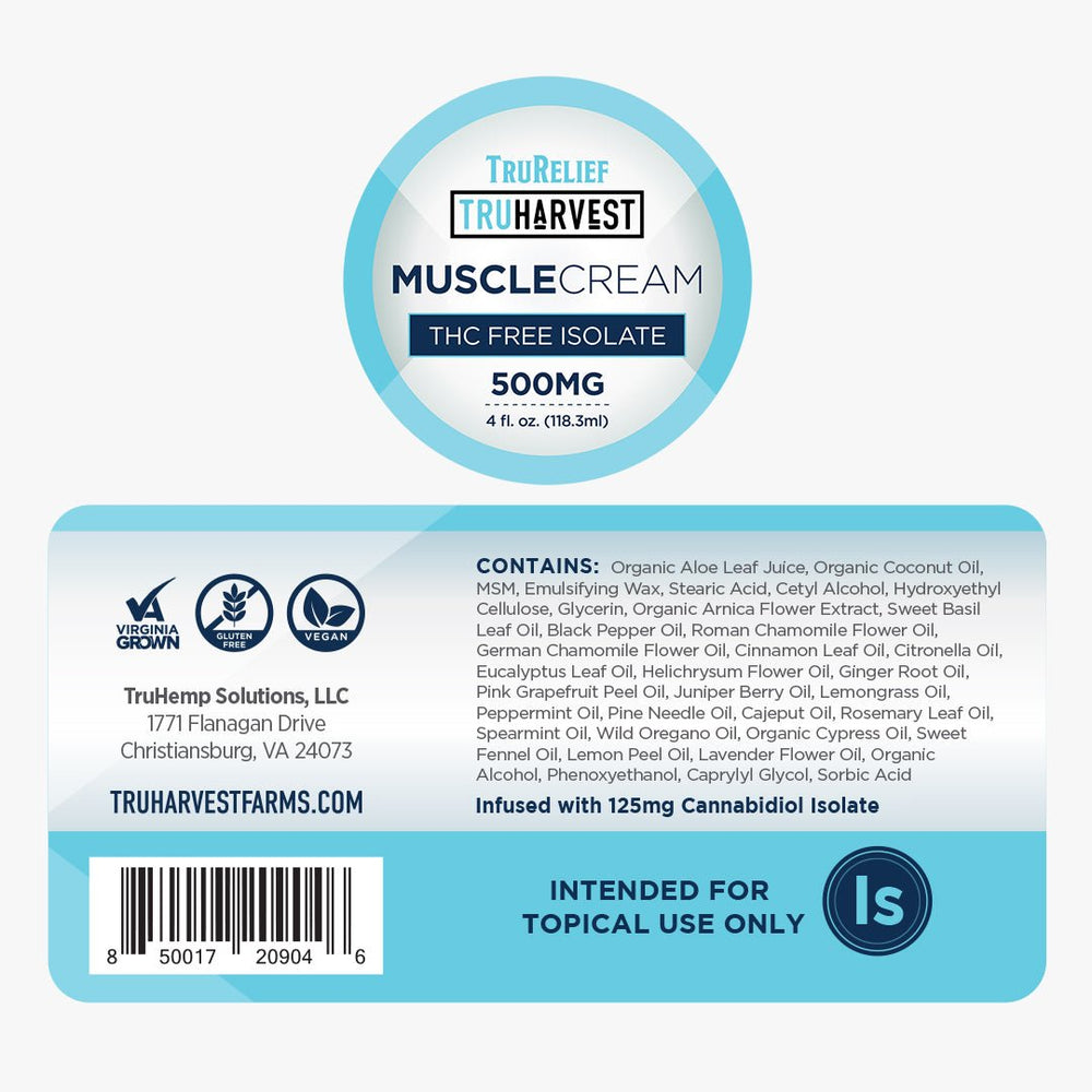 TruRelief CBD Muscle Cream – TruHarvest Farms